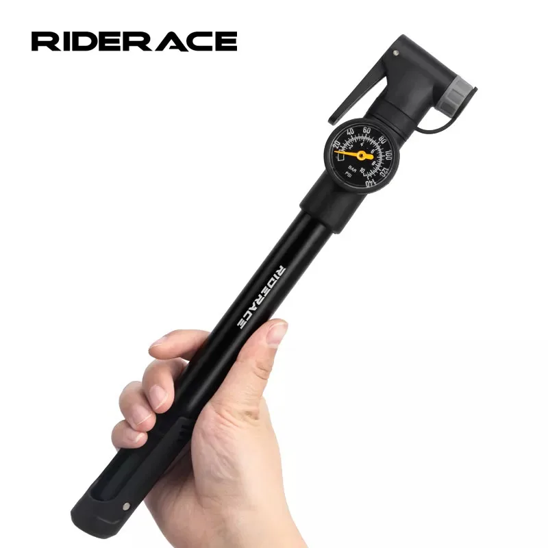 140 psi Portable Bicycle Pump With Tire Pressure Gauge Aluminum Alloy ...