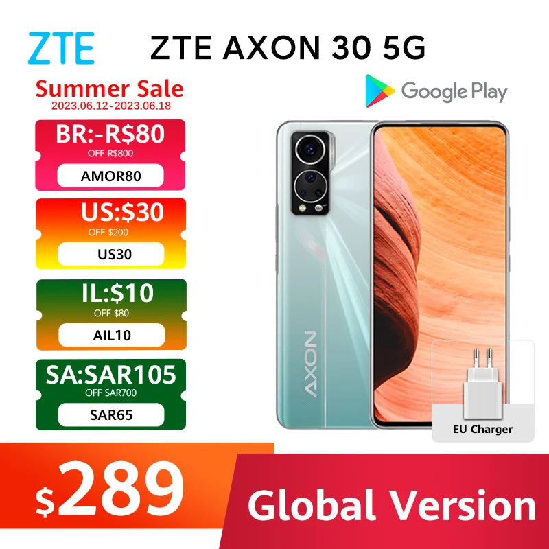 5g Smartphones Global Version | Zte Axon 30 5g Global Version | Amoled ...