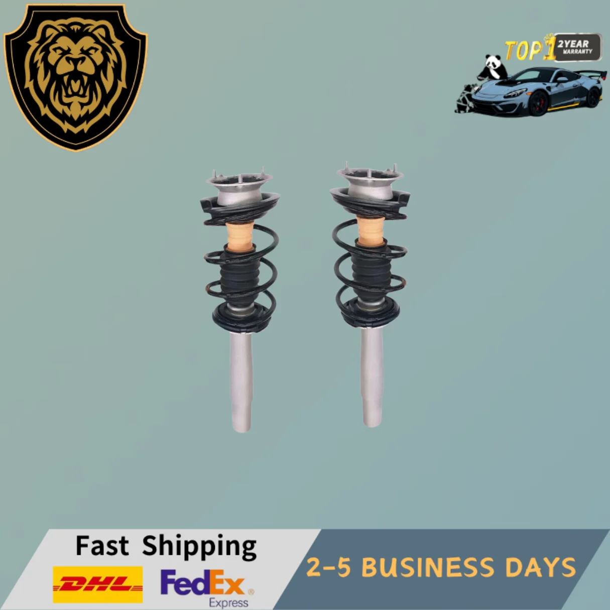 2X-Front-Left-Right-Shock-Strut-Fit-BMW-E60-E61-525-528i-530i-535i-545i ...