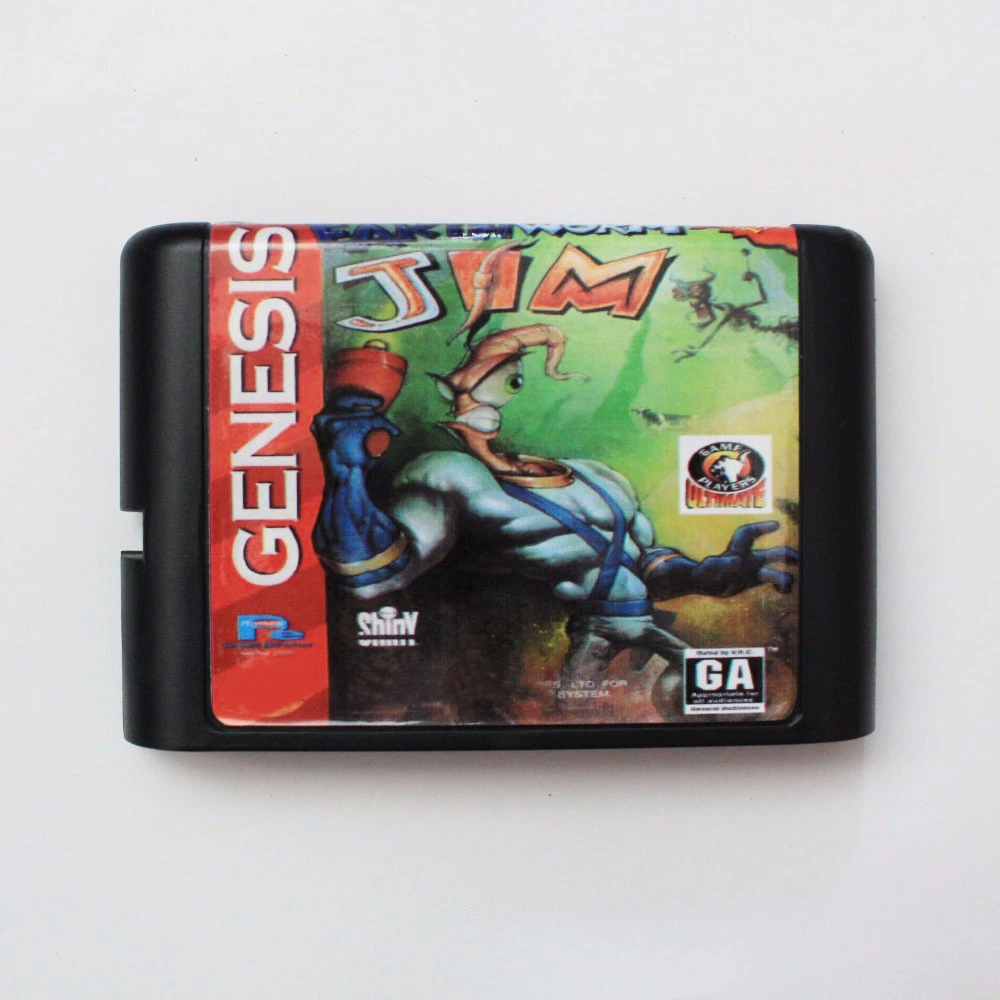 Earth Worm Jim 16 Bit MD Game Card For Sega Mega Drive For Genesis|sega ...