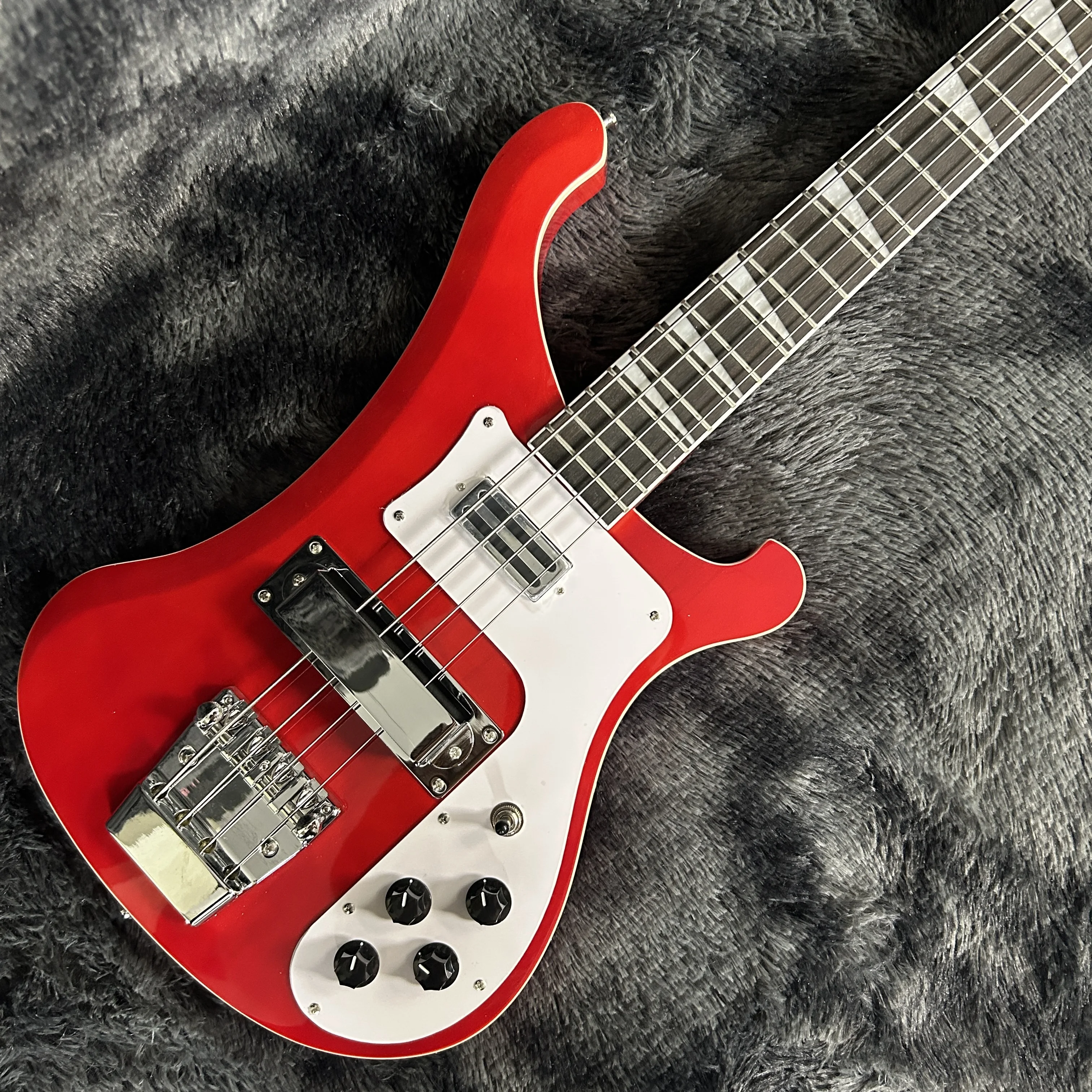 Bass-Electric-Guitar-Transparent-Red-Color-Rosewood-Fretboard-Basswood ...