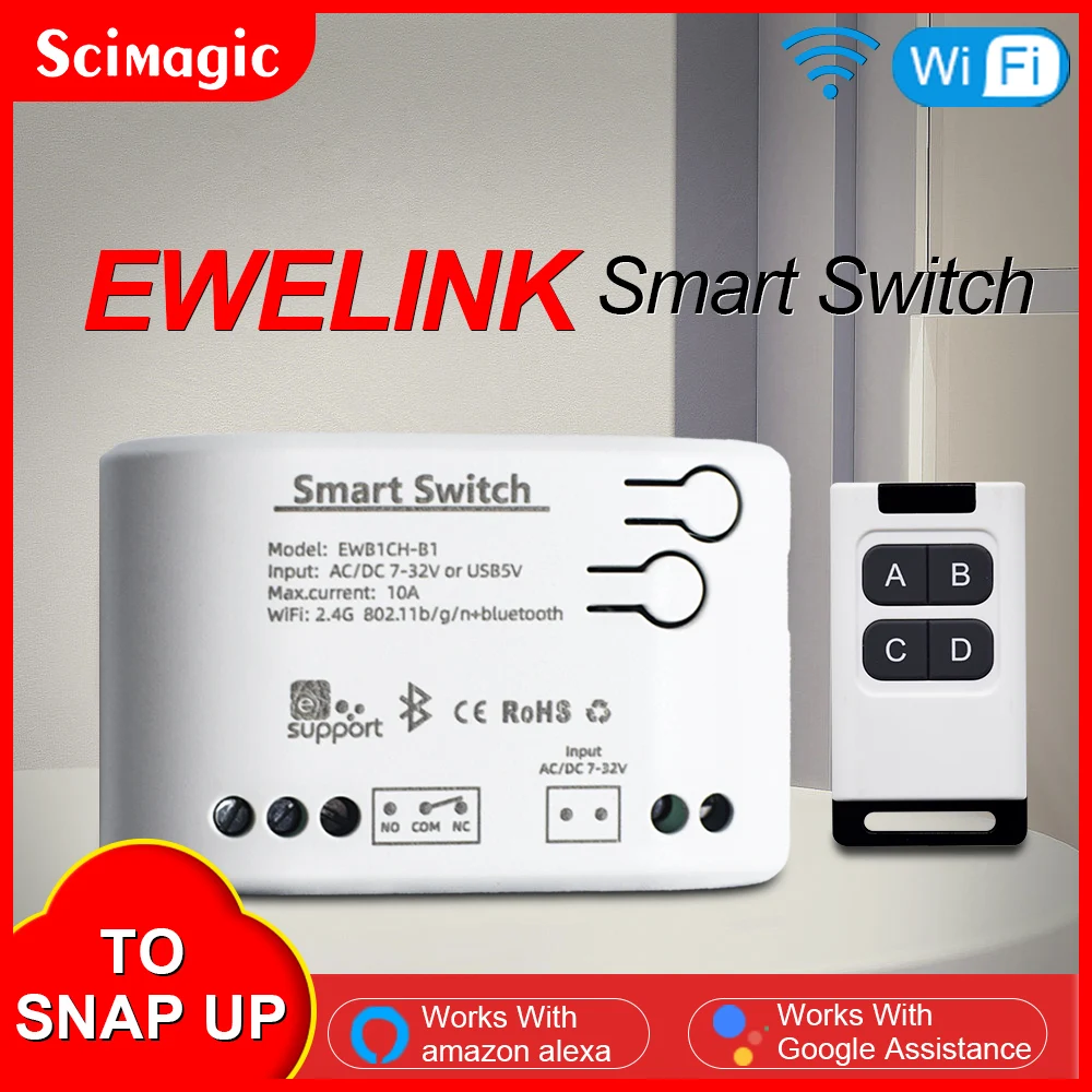 Wifi DIY Interruptor Switch Relay 10A Smart Switch Remote Controller ...