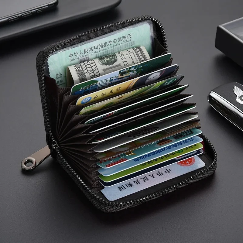 man-woman-wallets-Leather-texture-card-bag-men-s-anti-degaussing-multi ...