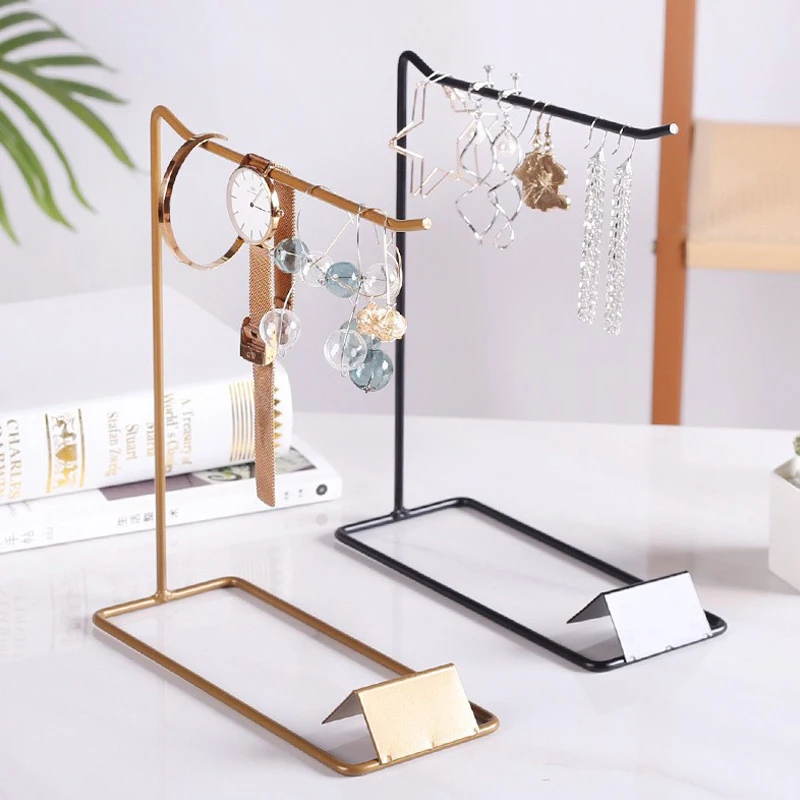 Iron Jewelry Display Stand Desktop Sundries Storage Holder Jewellery ...
