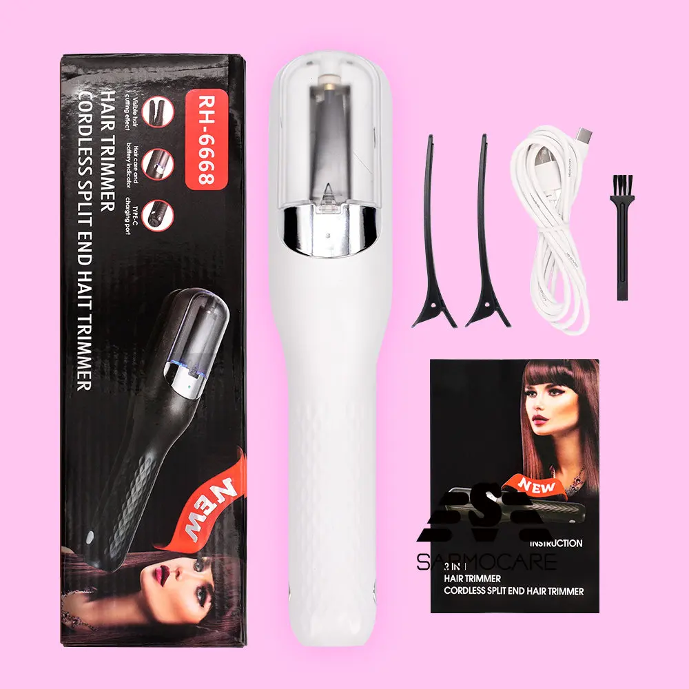 Split End Hair Trimmer Type-c Charge Automatic End Remover Damaged Hair ...