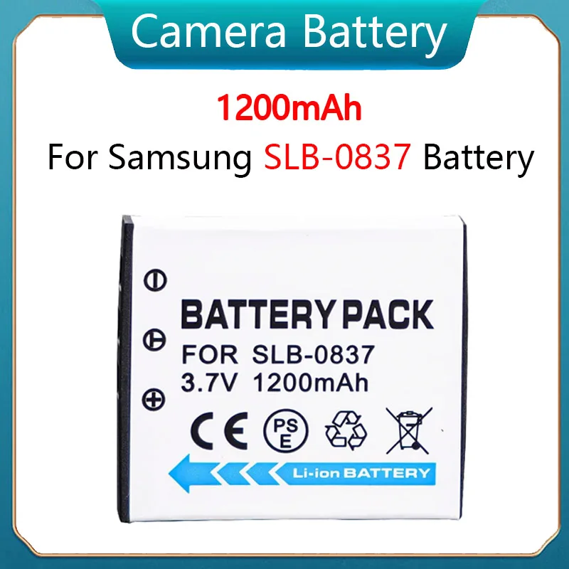 1200mAH-3-7V-SLB-0837-Battery-Suitable-for-Samsung-Camera-I5-I6-L73-L50 ...