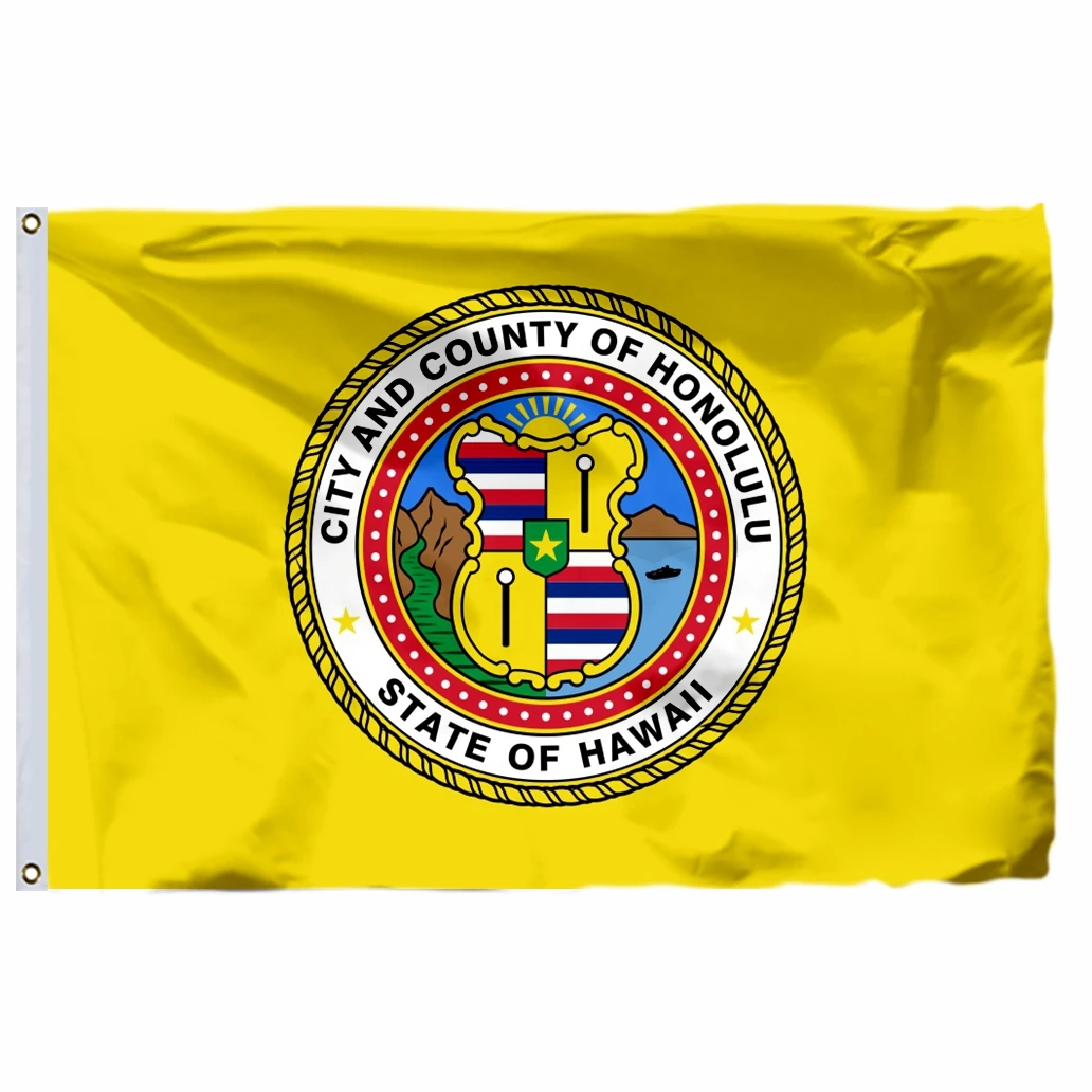 US Hawaii Honolulu Flag 3x5ft 90x150cm 21X14CM 2X3FT 45X30CM 100D ...