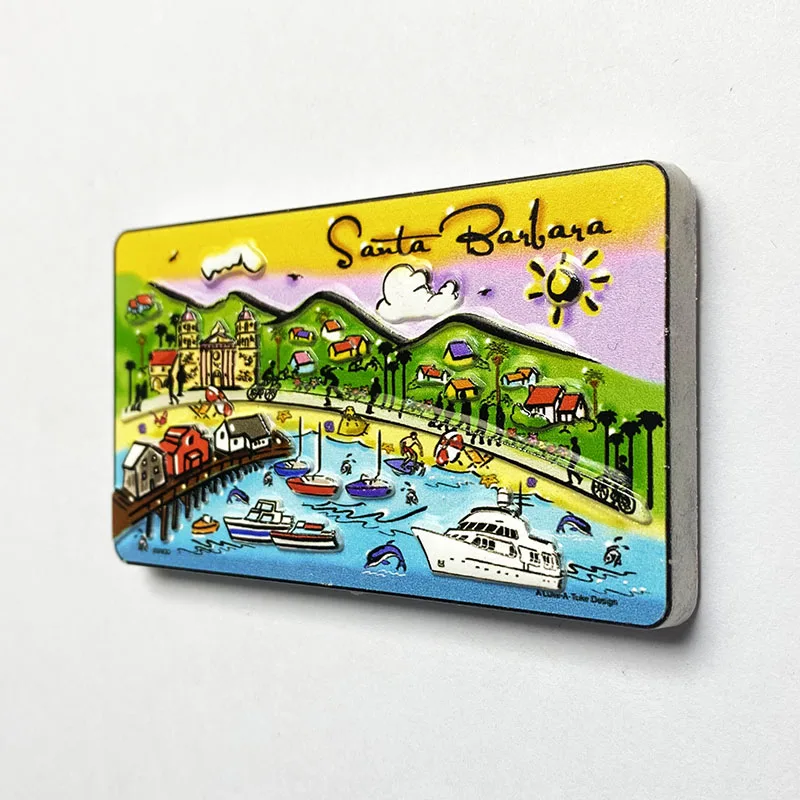 Santa-Barbara-City-small-town-tourist-souvenirs-3D-stereo-refrigerator ...