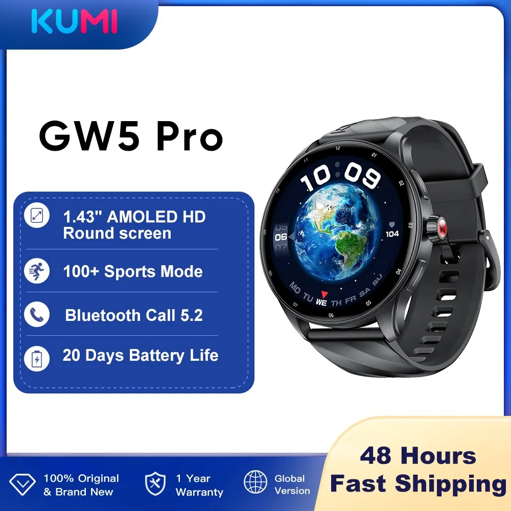 KUMI-reloj-inteligente-GW5-Pro-dispositivo-resistente-al-agua-IP68-con-Monitor-de-frecuencia ...