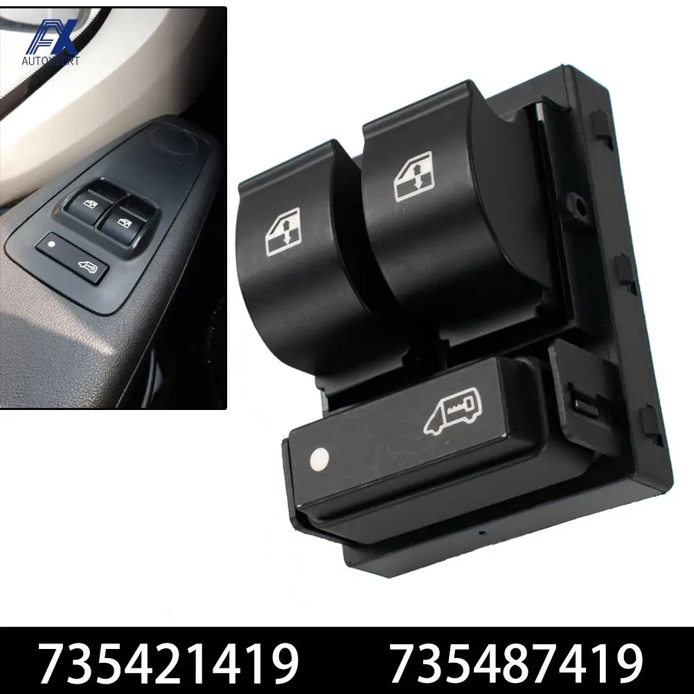 Car Electric Window Triple Switch Button Repair For Fiat Doblo 2010 ...