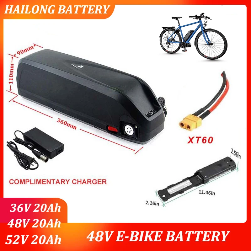 36V-48V-52V-20AH-Electric-bike-Battery-pack-Built-in-30A-BMS-350W-500W ...