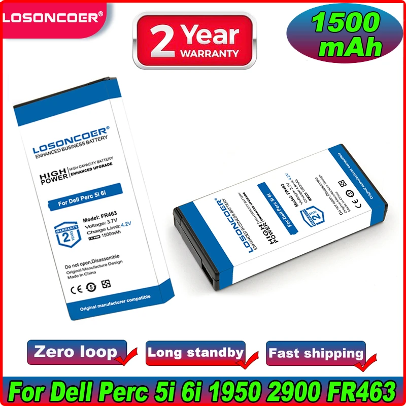 1700mah Fr463 Battery For Dell Perc 5i 6i Poweredge 6850 2950 1950 2900 ...
