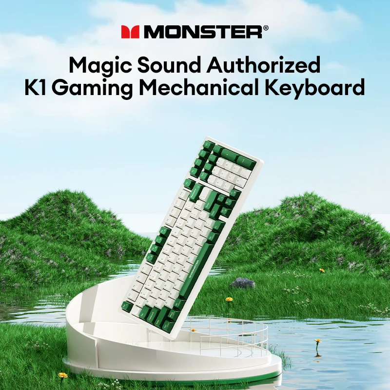 Original-Monster-K1-Type-C-Wired-Keyboards-Mac-Window-98-Keys-Key-Cable ...