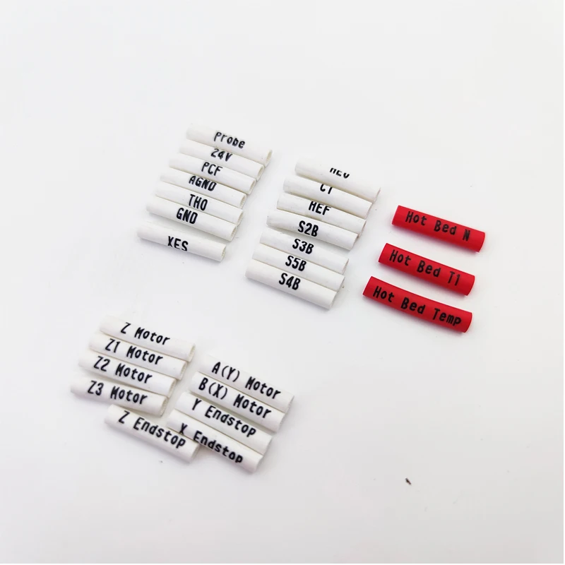 25pcs/set Voron 2.4 0.75 Square Wire Number Tube / Cable Identification ...
