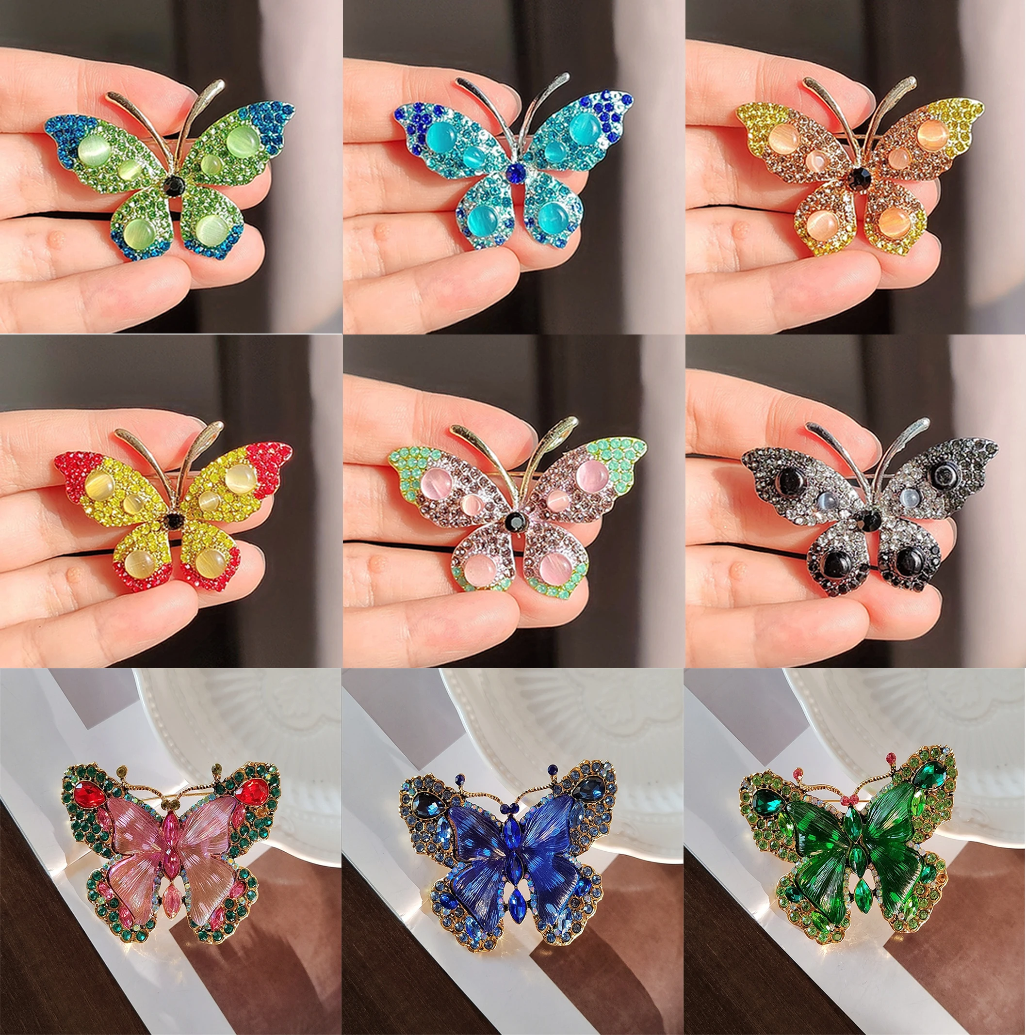 Broche-de-mariposa-de-cristal-creativo-de-moda-transfronteriza-europea ...