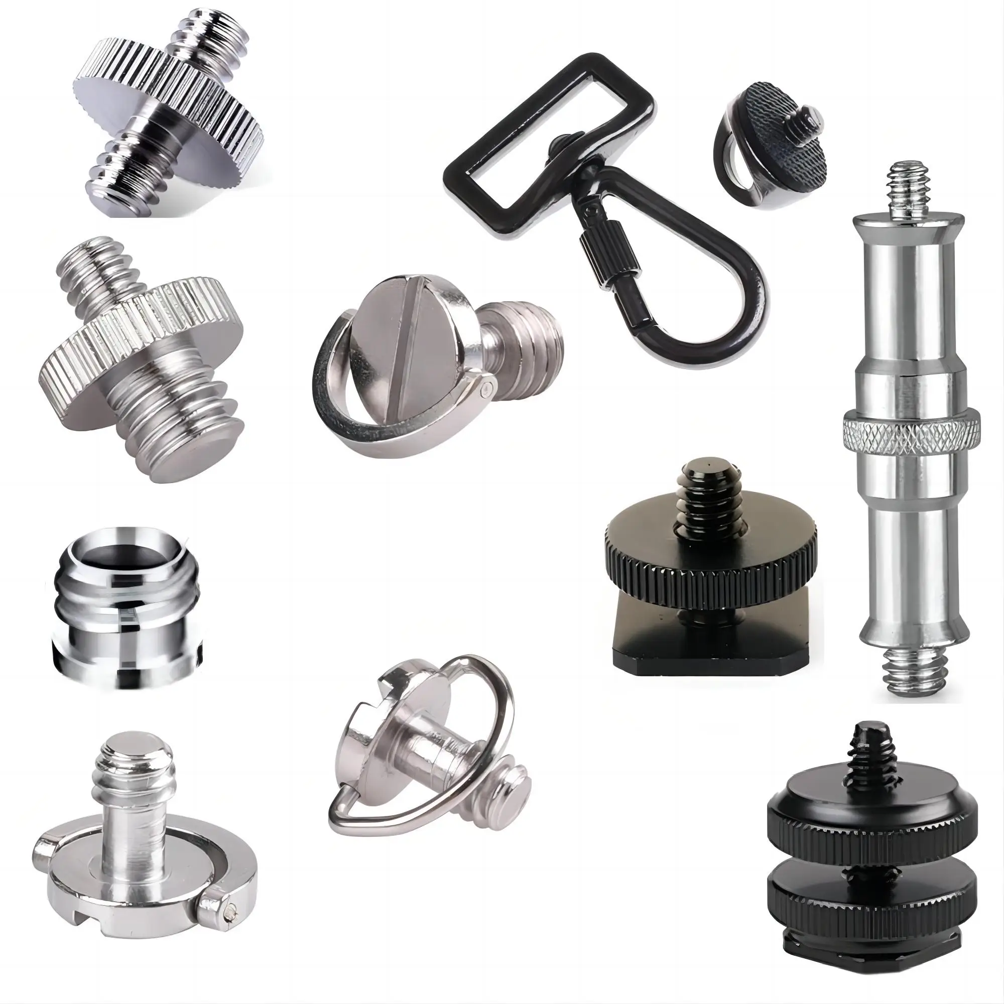 2Set-1-4-and-3-8-Converter-Threaded-Screws-Metal-Adapter-Mount-for ...