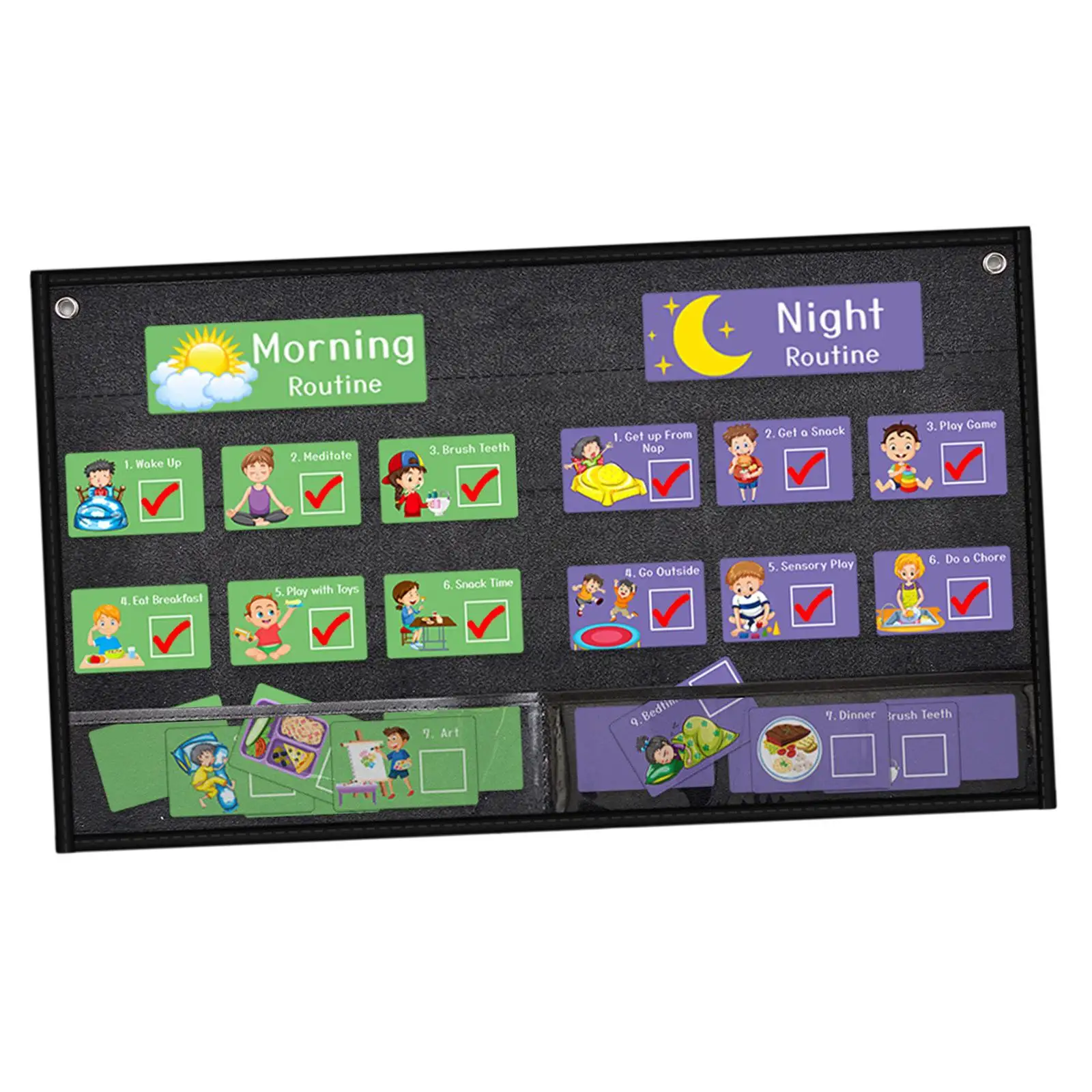 Kids Visual Schedule Calendar Chart Daily Calendar Chart with 20 ...