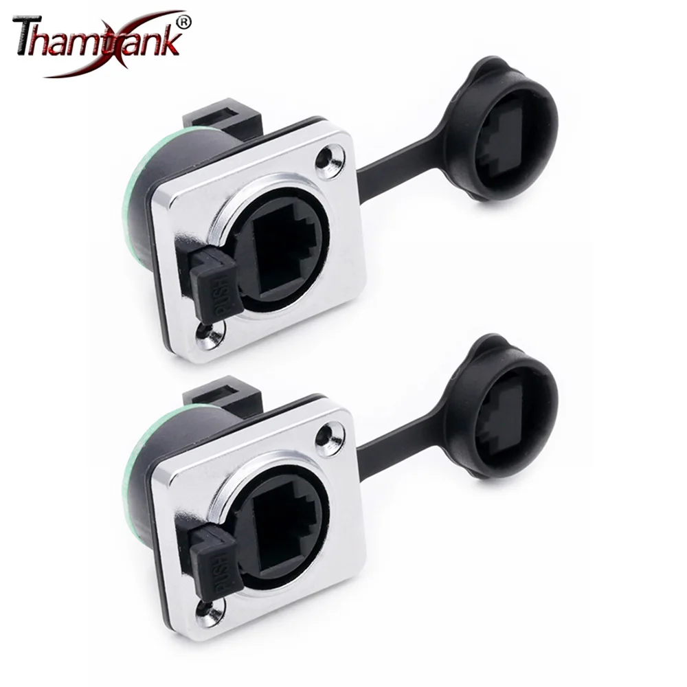 Conector impermeable RJ45, conector de red Ethernet hembra de aviación ...