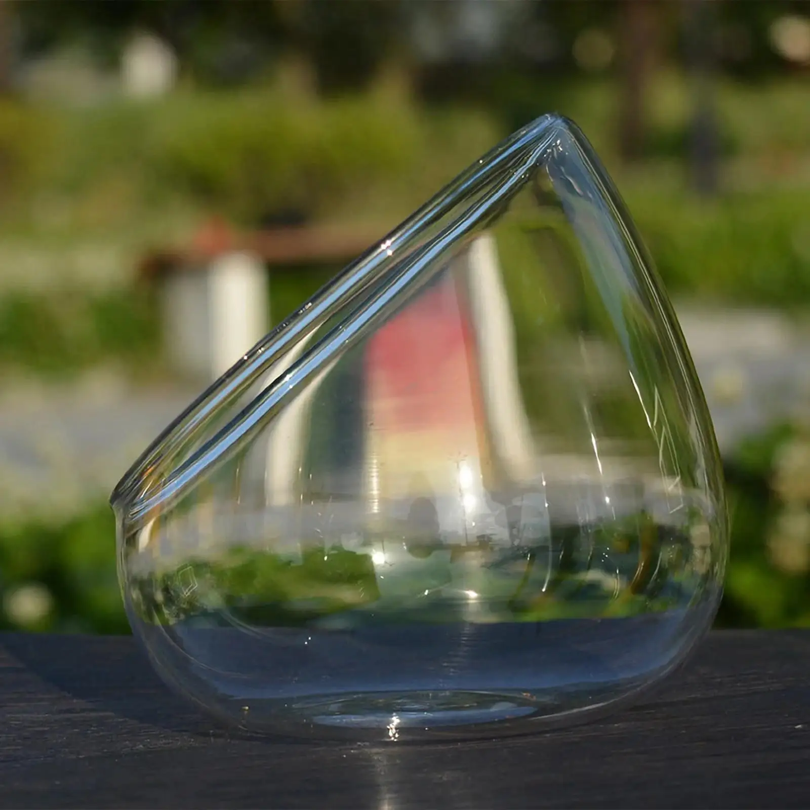 Slant-Cut-Bowl-Glass-Vase-Plant-Vase-Micro-Landscaping-Container-Mini ...