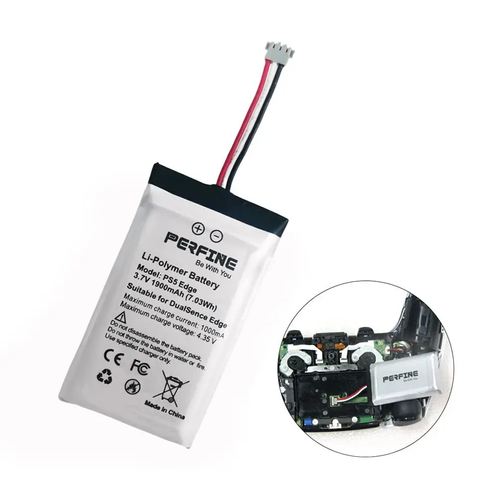 Perfine DualSense PS5 Edge Battery for SONY Game Controller BAGP1001 ...
