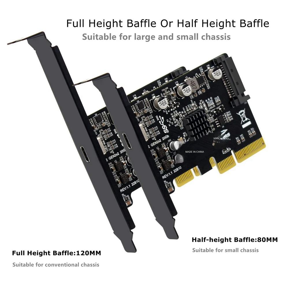 Io Usb C Expansion Card IO CREST USB-C 3.2 Gen 2x2 PCIe Card - 20Gbps ...