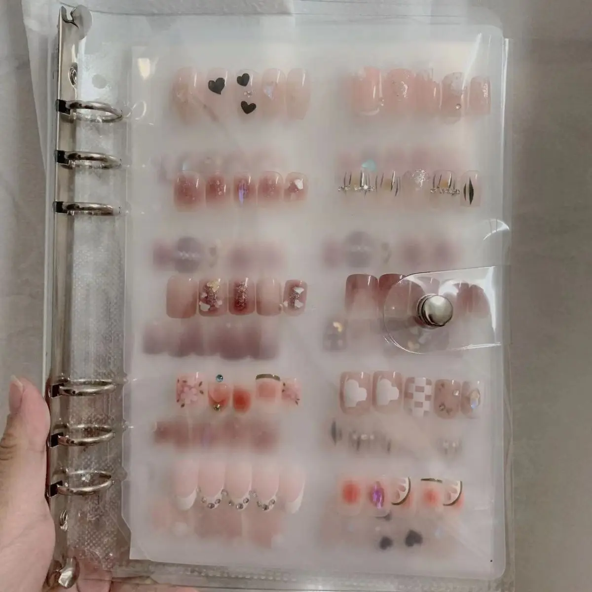 New-Nail-Art-Piece-Storage-Book-Large-Capacity-Exhibition-Photo-Album ...