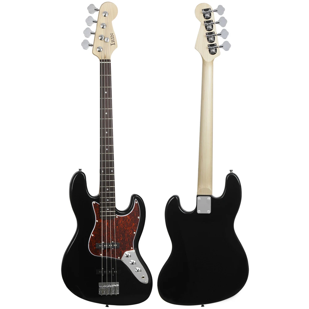 Professional 4 String Electric Bass Guitar Black 20 Frets Sapele Bass ...
