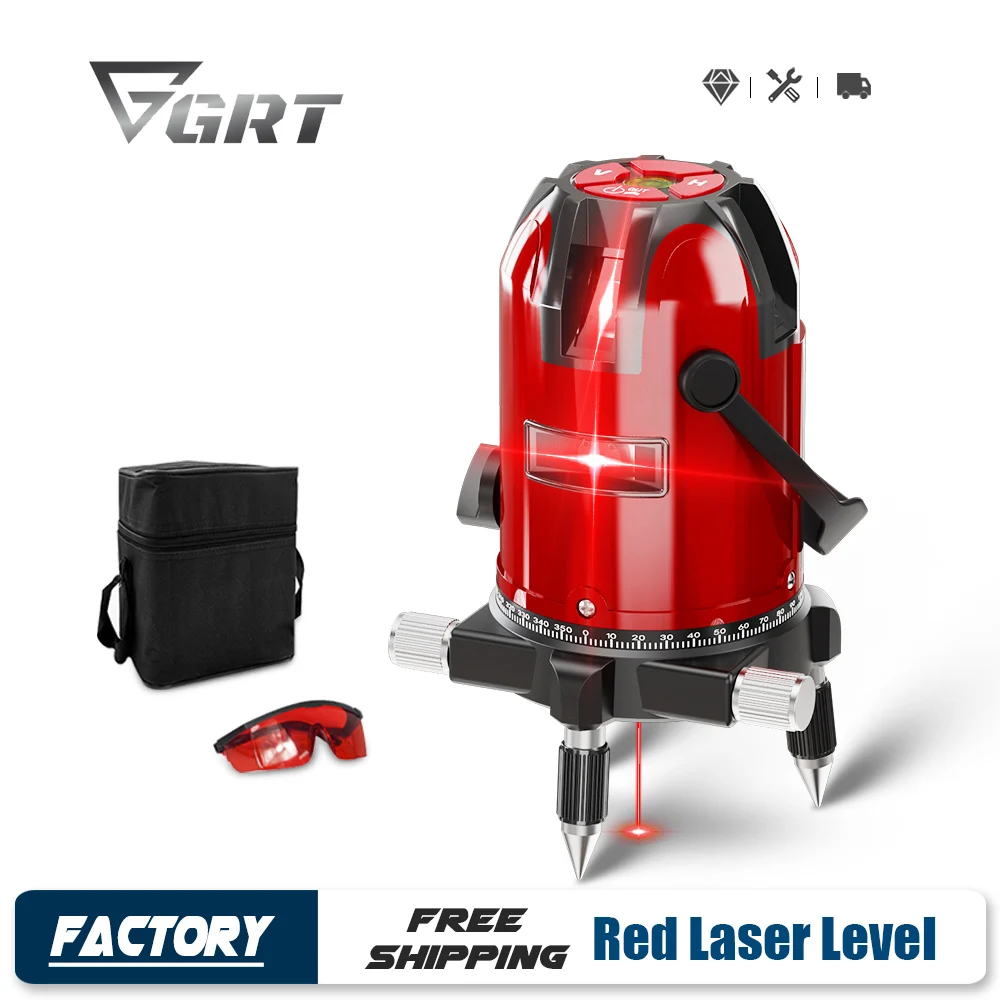 Red-Beam-Infrared-Laser-Level-Meter-5-Line-6-Point-Horizontal-Vertical ...