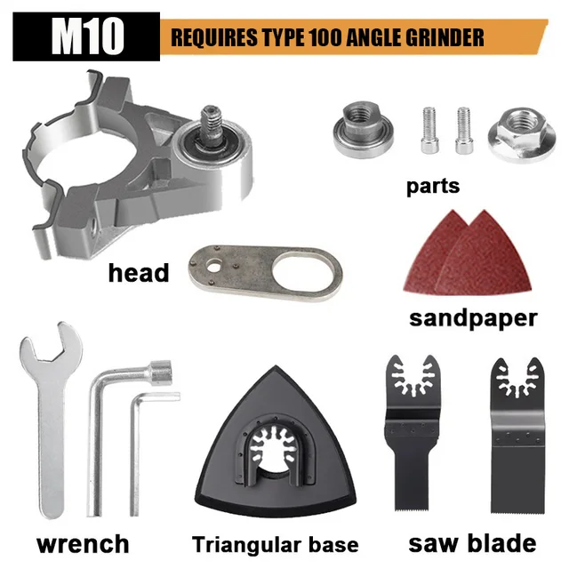 M10 M14 Angle Grinder Conversion Universal Head Adapter For 100mm 115mm 125mm Angle Grinder ...