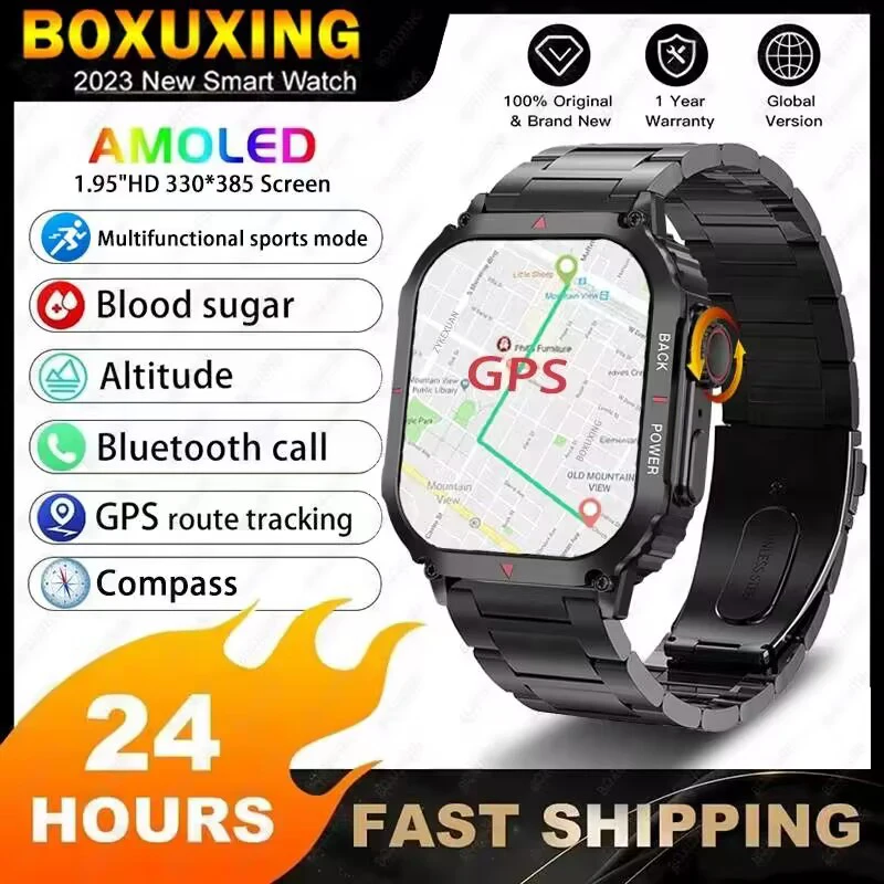 Reloj-inteligente-NFC-para-hombre-pulsera-con-Pantalla-AMOLED-HD-control-del-ritmo-card-aco ...