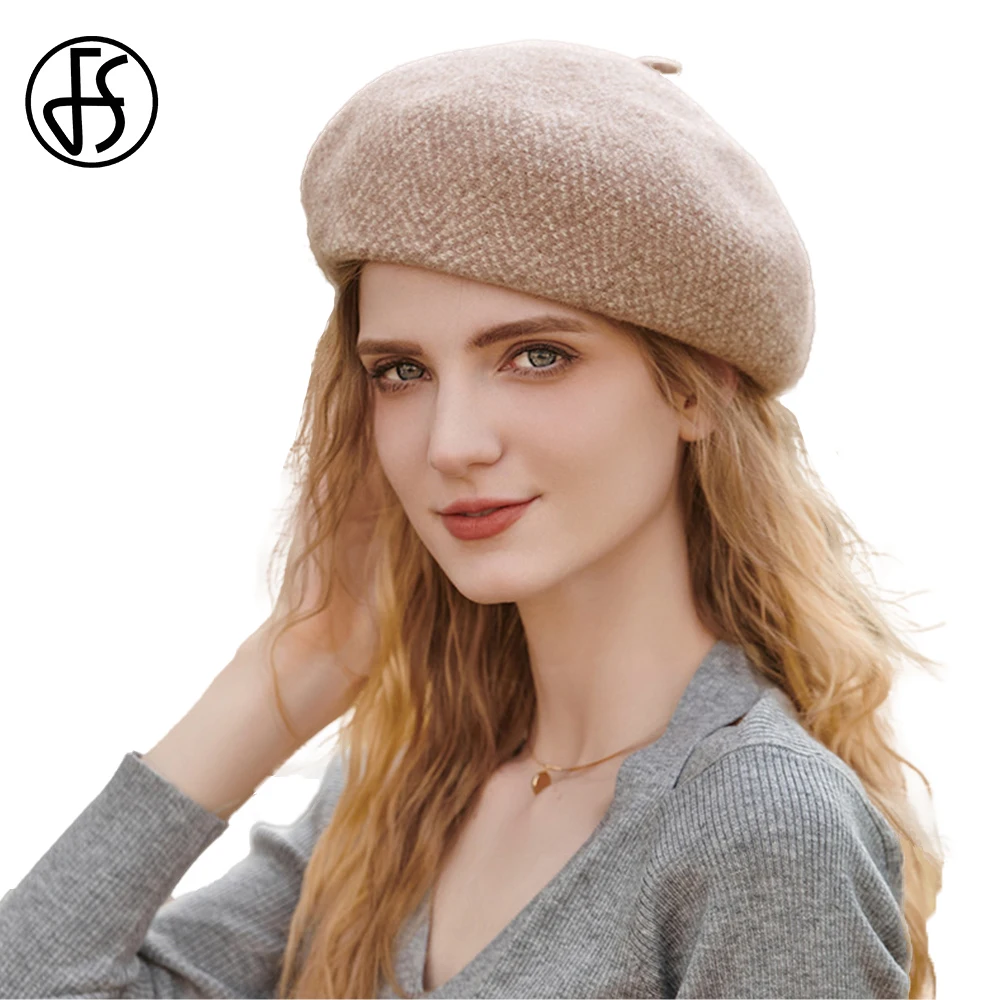 FS-Wool-Floppy-Millinery-Beret-Hats-For-Women-Versatile-Newsboy-Painter ...