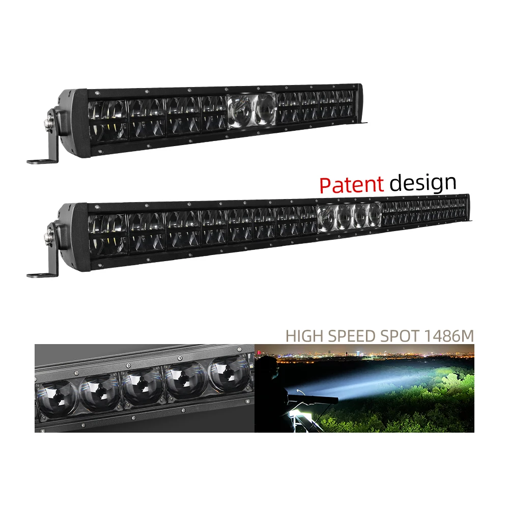 1Lux-3000M-Combo-Spot-Laser-LED-bar-Dual-Rows-52-INCH-Truck-roof-Laser ...