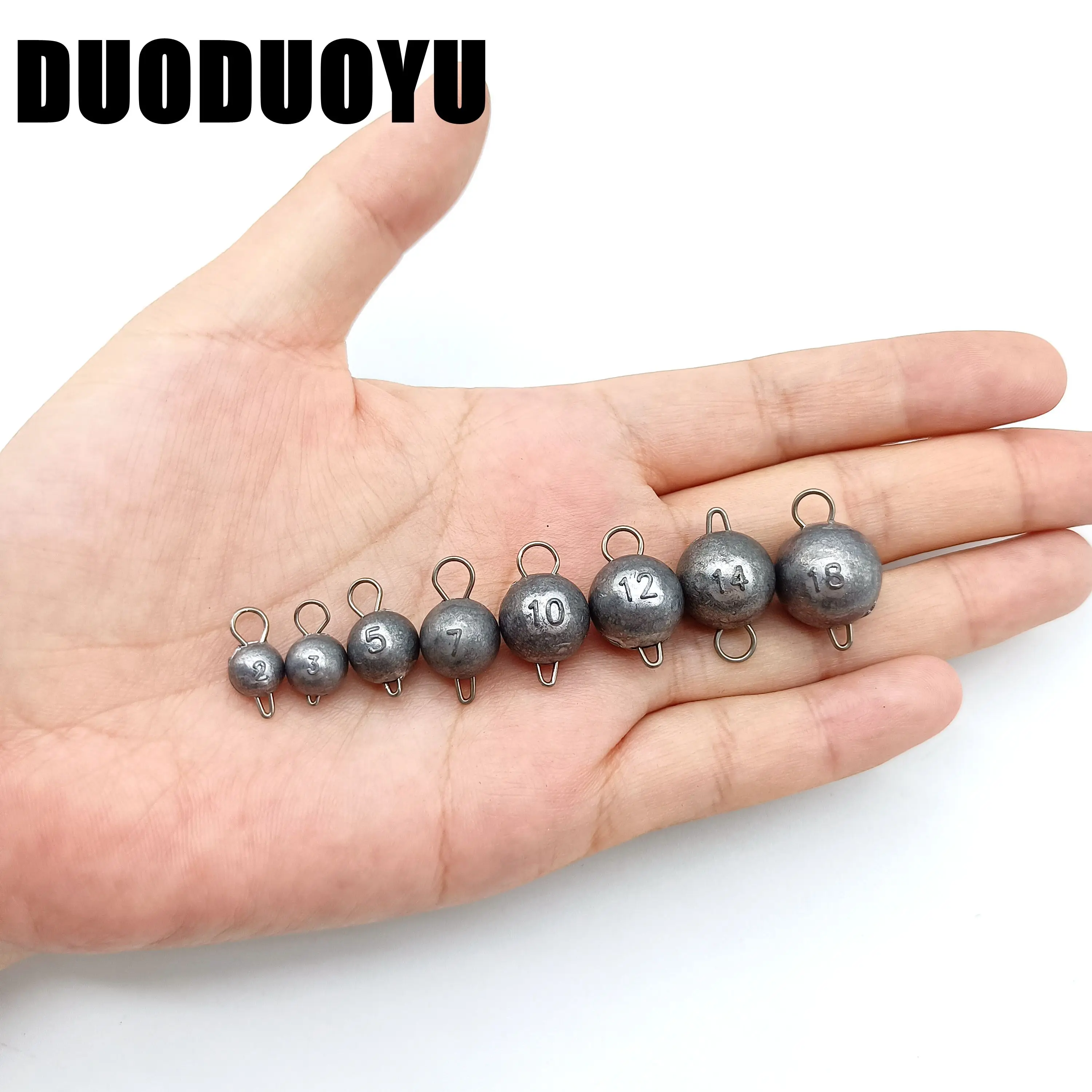 DUODUOYU-10Pcs-Fishing-Sinkers-2g-3g-5g-7g-10g-12g-14g-18g-Bullet ...