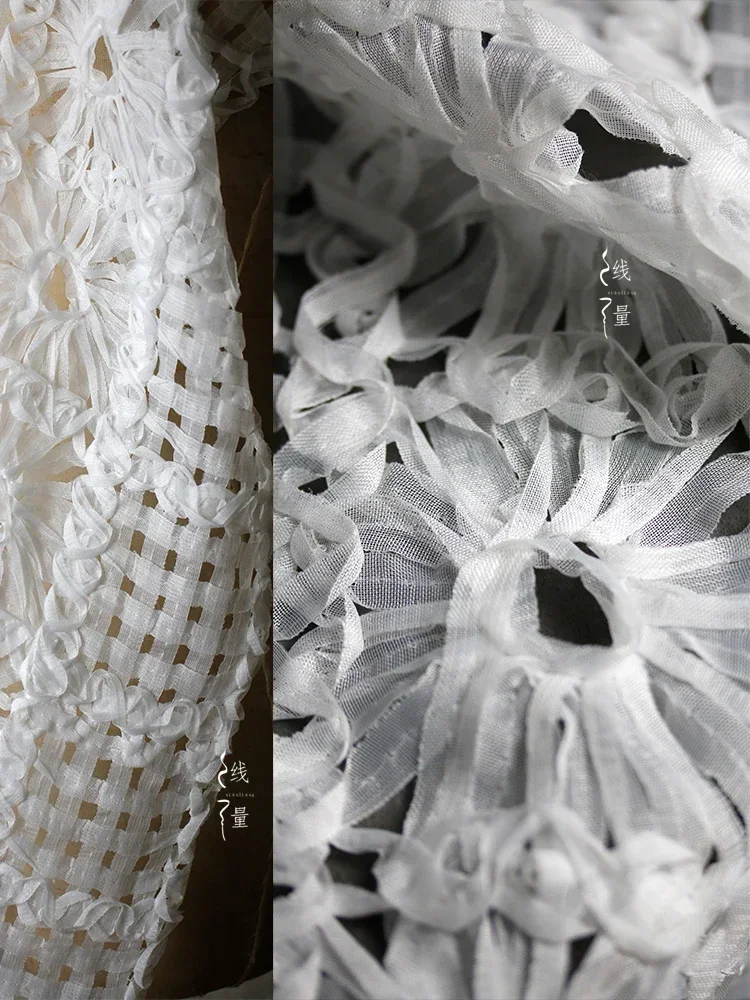 White-Compilation-Heavy-Textured-Jacquard-Fabric-Ins-Photo-Wedding ...