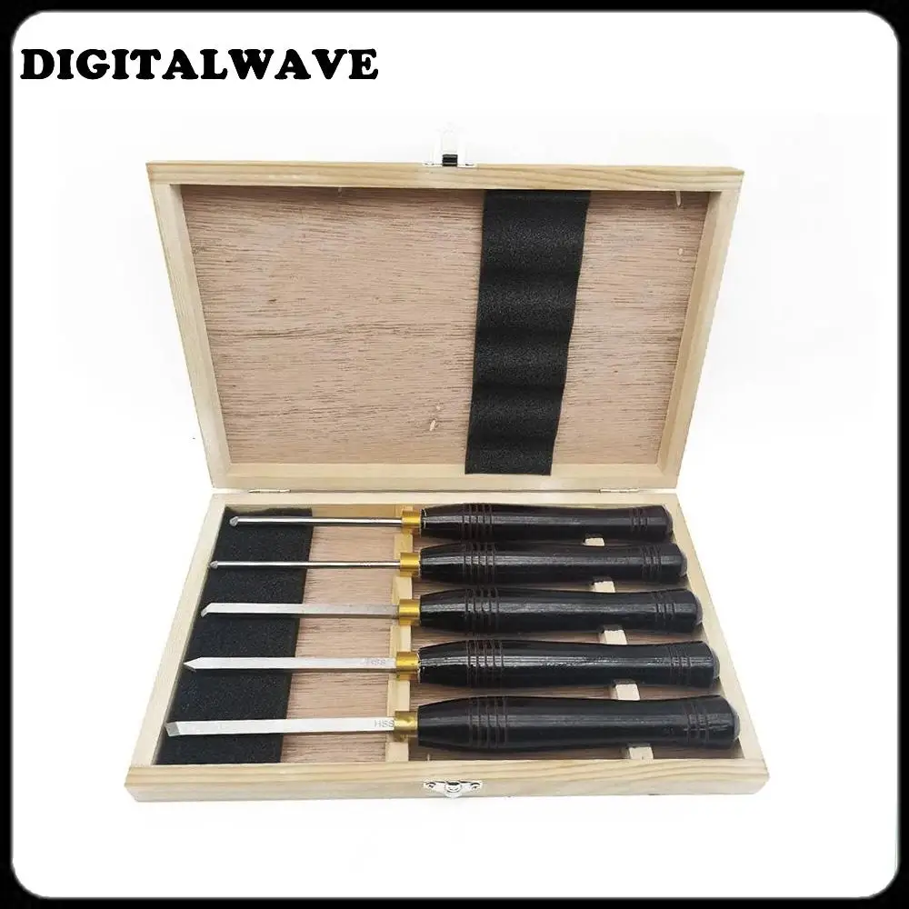 5Pcs-HSS-Lathe-Chisel-Set-Woodworking-Turning-Tool-Set-HSS-High-Speed ...