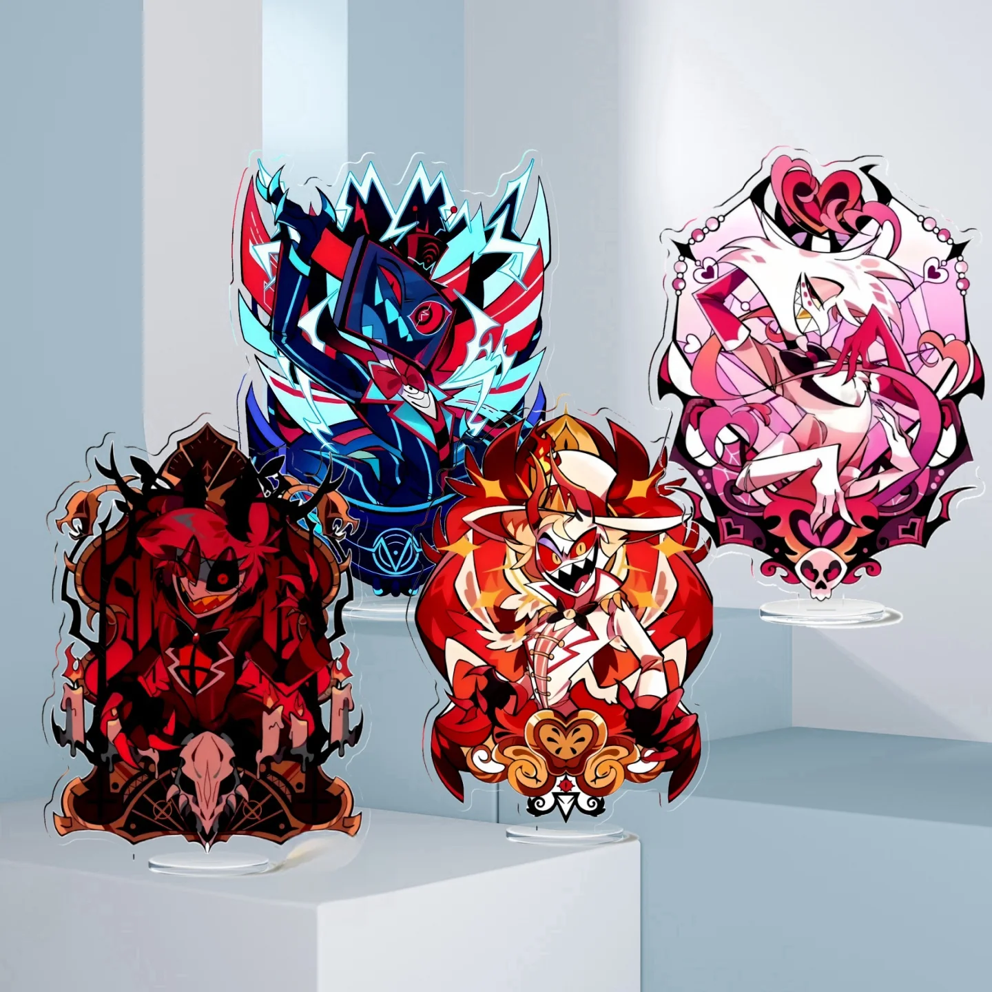 Alastor-3-Vees-Standing-Anime-KeyChain-game-cartoon-Key-Chain-Women ...