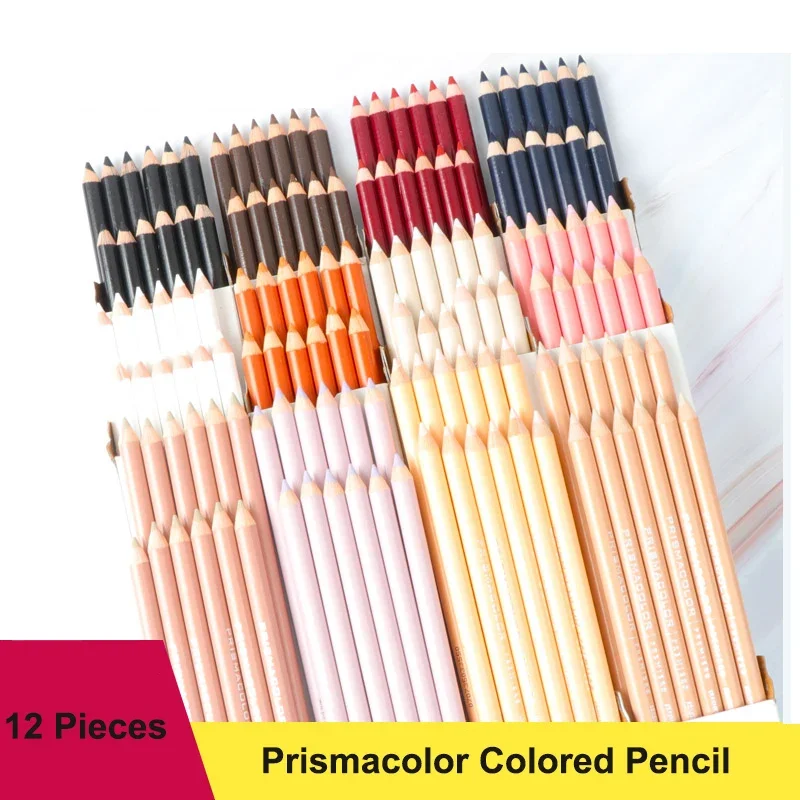 12PCS-Prismacolor-Colored-Pencil-Black-White-Skin-Colors-Professional ...