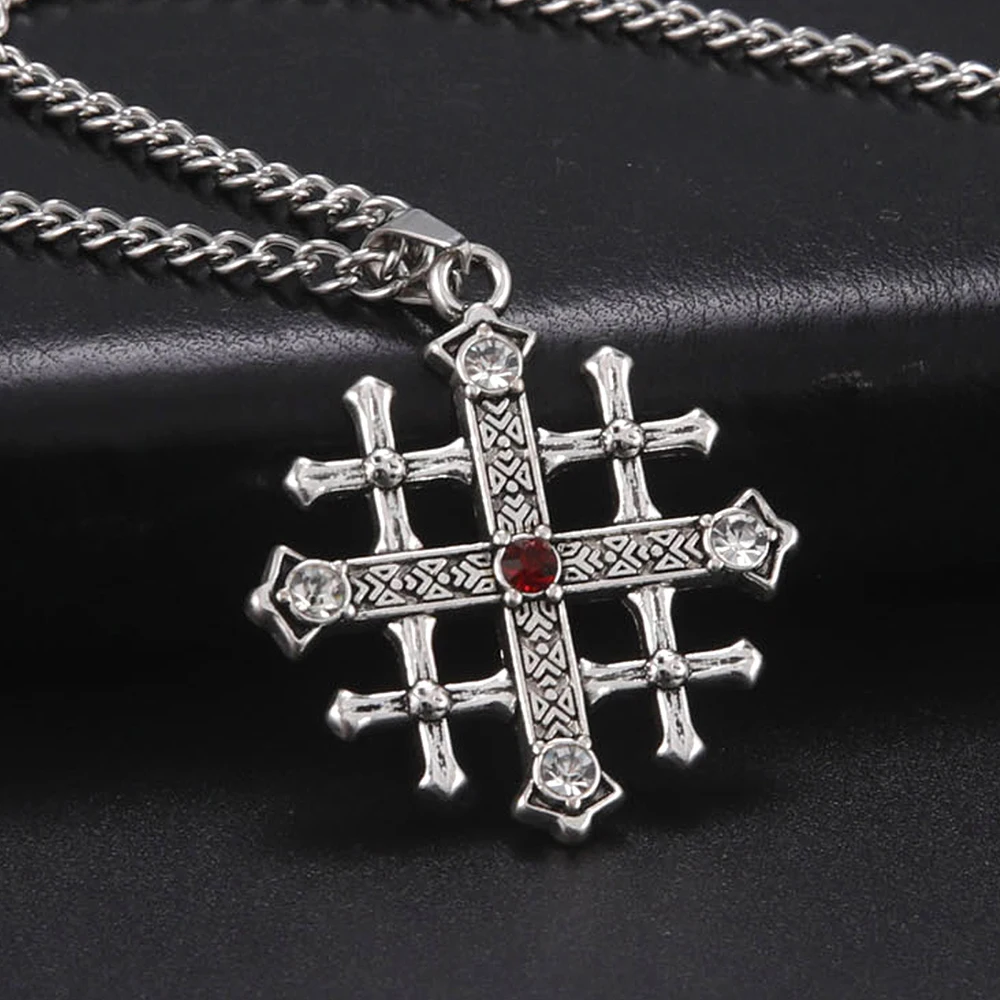 Dawapara-Jerusalem-Cross-Crucifix-Cross-Necklace-Christian-Catholic ...