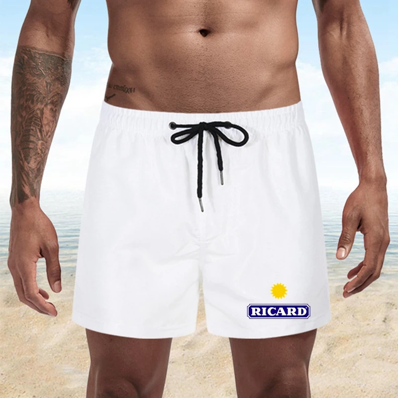 Short de bain,Maillot de bain Ricard pour hommes, short de plage, de ...