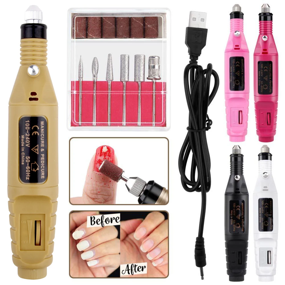 1 Set Manicure Machine Electric Nail Drill Machine Lathe Manicure And ...
