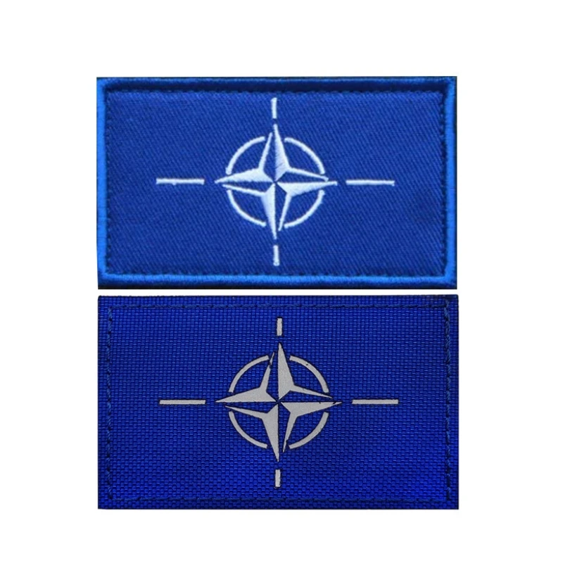 OTAN-NATO-Flag-Patch-IR-Infrared-Embroidery-Hook-Loop-Patches-Clothes ...