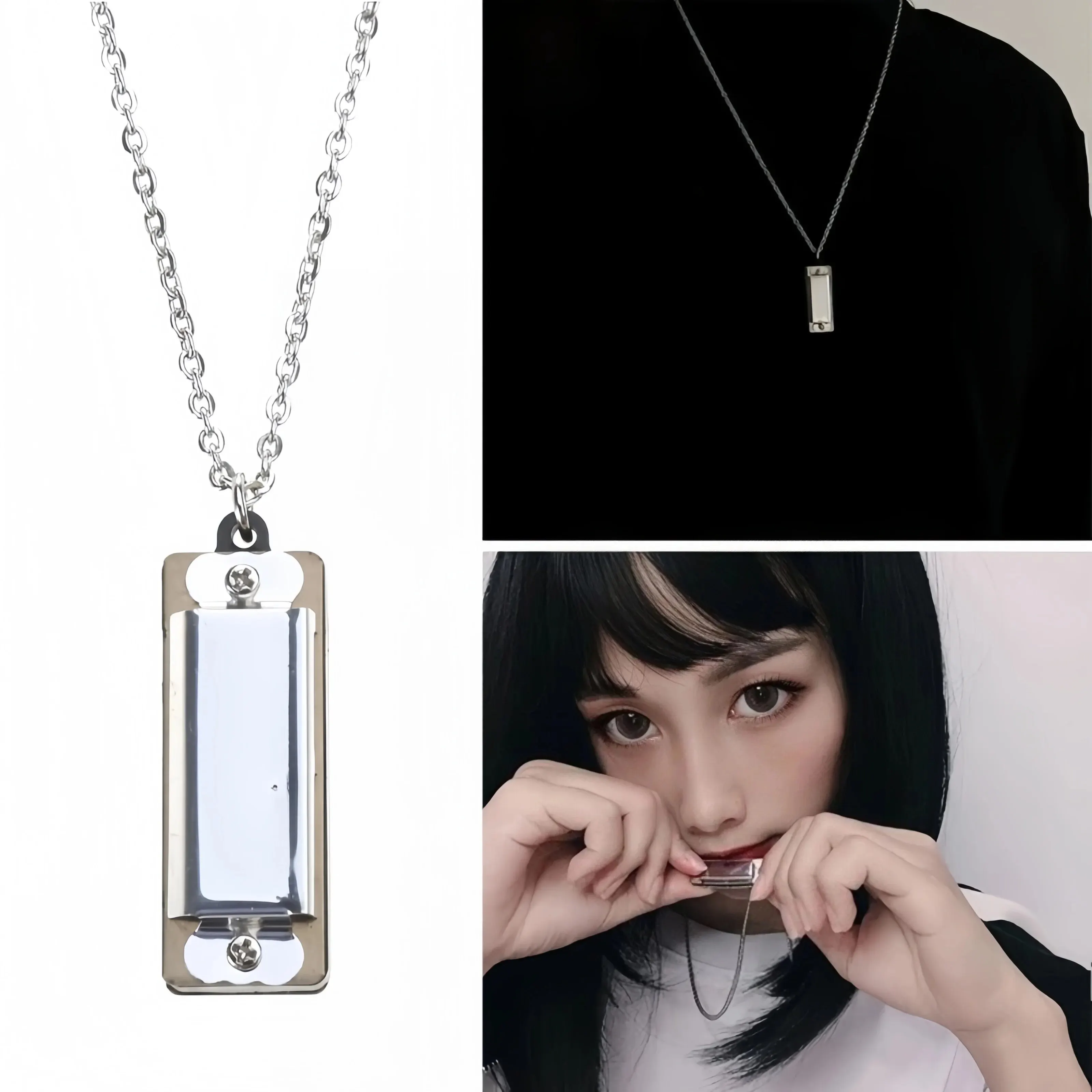 Mini-Harmonica-Necklace-Men-and-Women-Niche-Design-Sense-Pendant ...