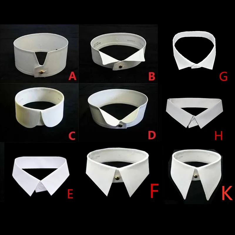 White Fake Collar Shirt Women Men Stripe Lapel False Collars Woman Men ...