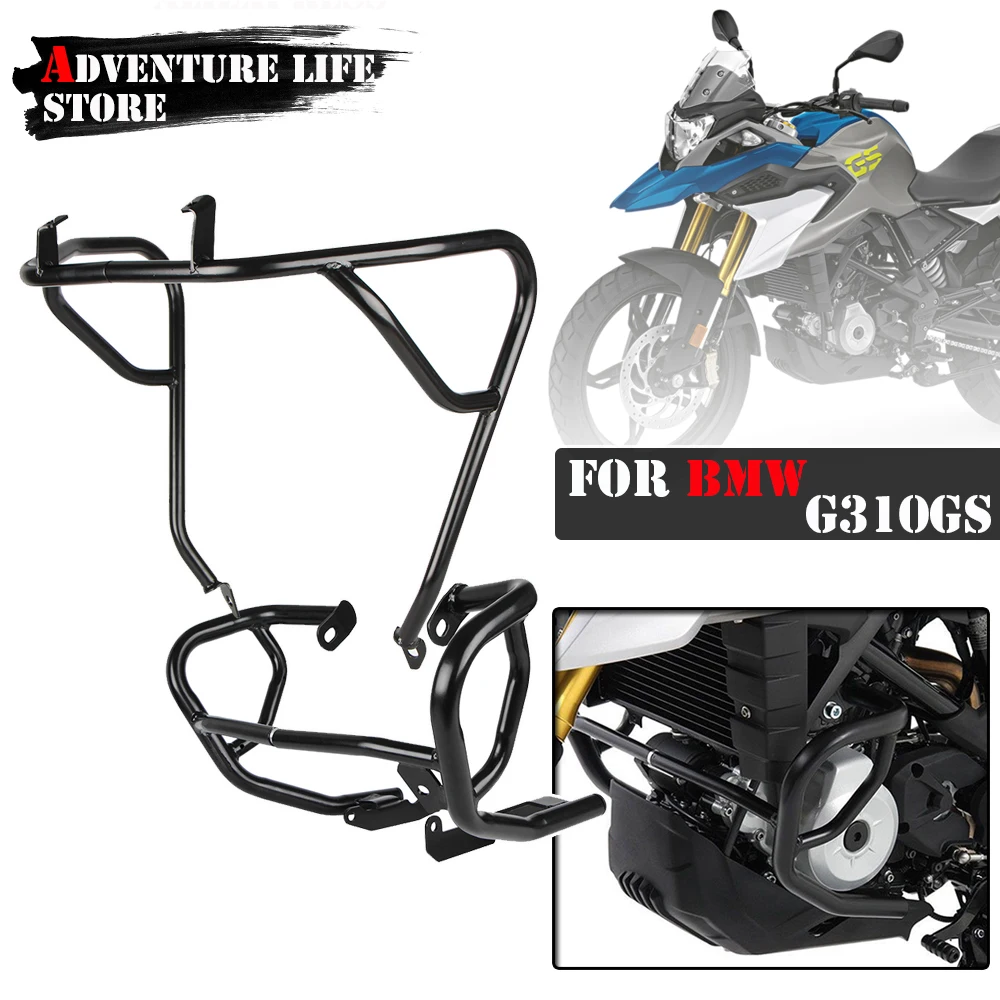 Motorcycle-Steel-Crash-Bars-Engine-Guard-Bumpers-Protector-Upper-Lower ...