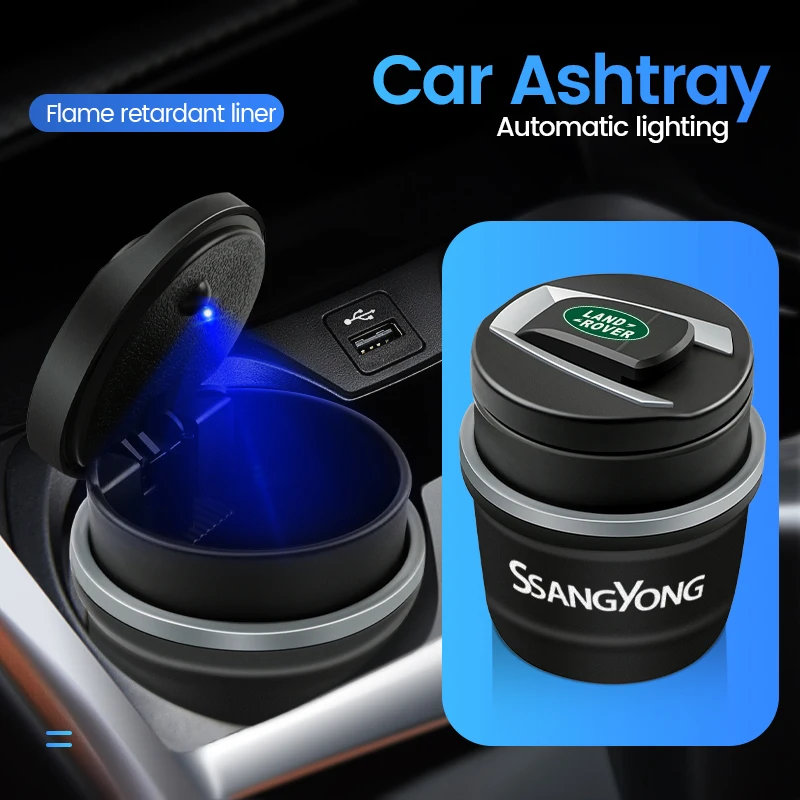 Car-Ashtray-LED-Light-Smokeless-Auto-Ashtray-Flame-Retardant-Cigarette ...