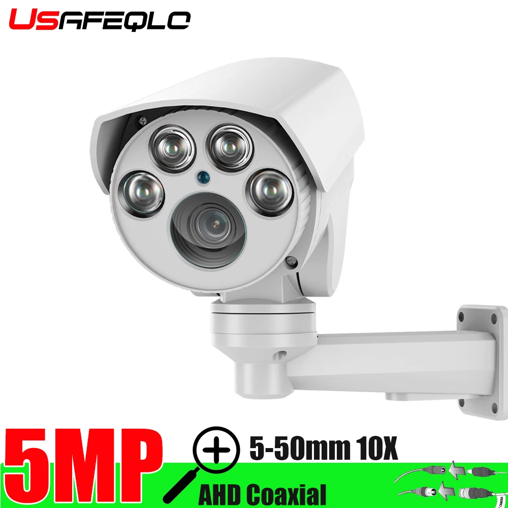 USAFEQLO Outdoor AHD 5MP/1080P IR Speed Bullet PTZ Security Camera 5MP ...