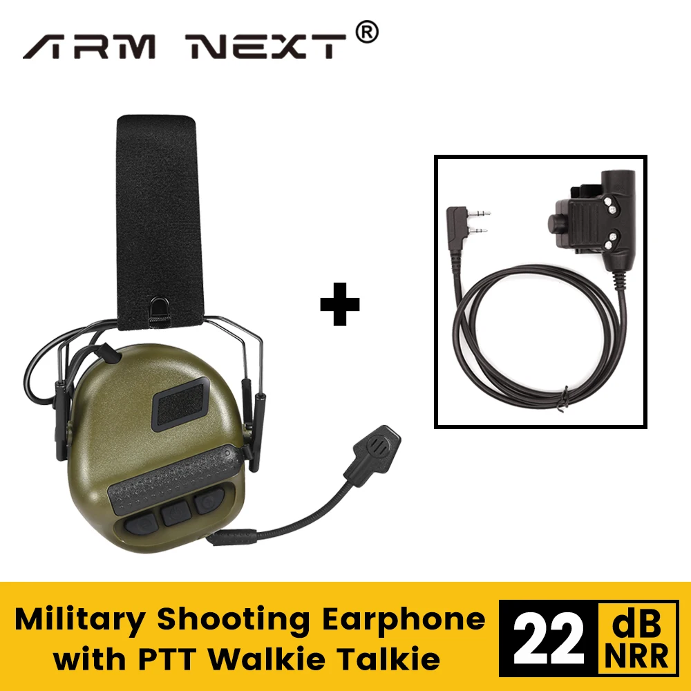 ARM-NEXT-Electronic-Tactical-Headphones-PTT-Adapter-Shooting-Protection ...