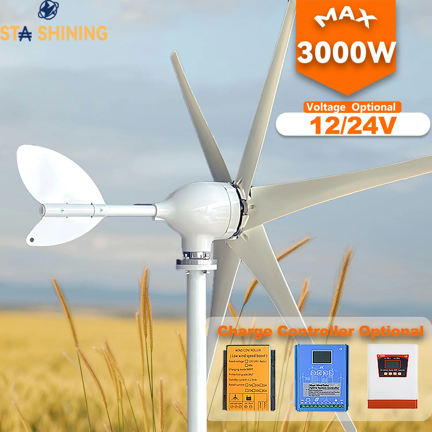 Higher-Output-Horizontal-Wind-Turbine-Generator-3000W-Windmill-w-MPPT ...