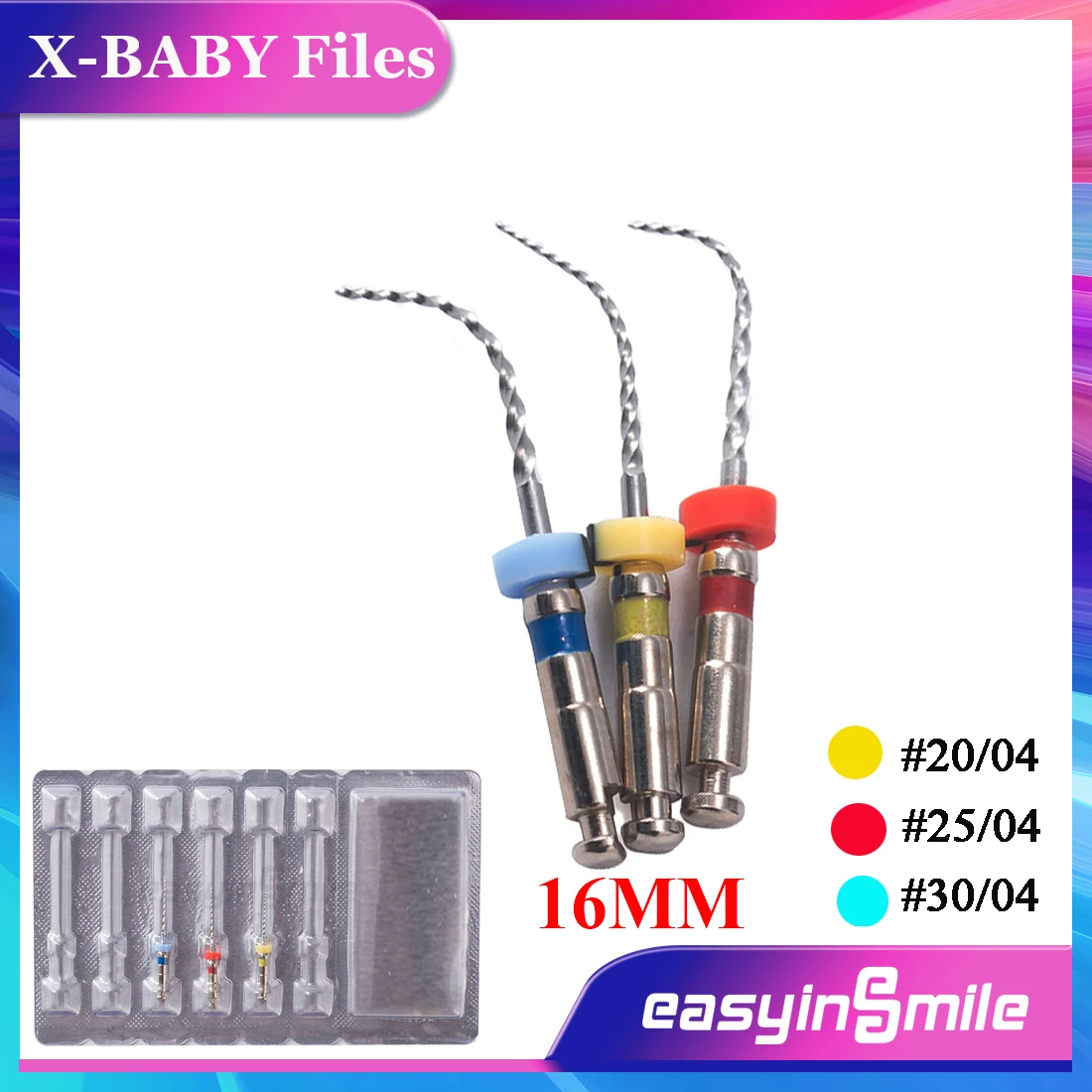 EASYINSMILE-3Pcs-Pack-Dental-Endodontic-NITI-X-Baby-Endo-Rotary-Engine ...