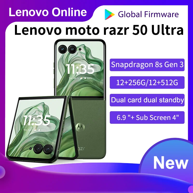 Global-Rom-Lenovo-Moto-Razr-50-Ultra-5G-Foldable-Phone-Flip-6-9inch ...